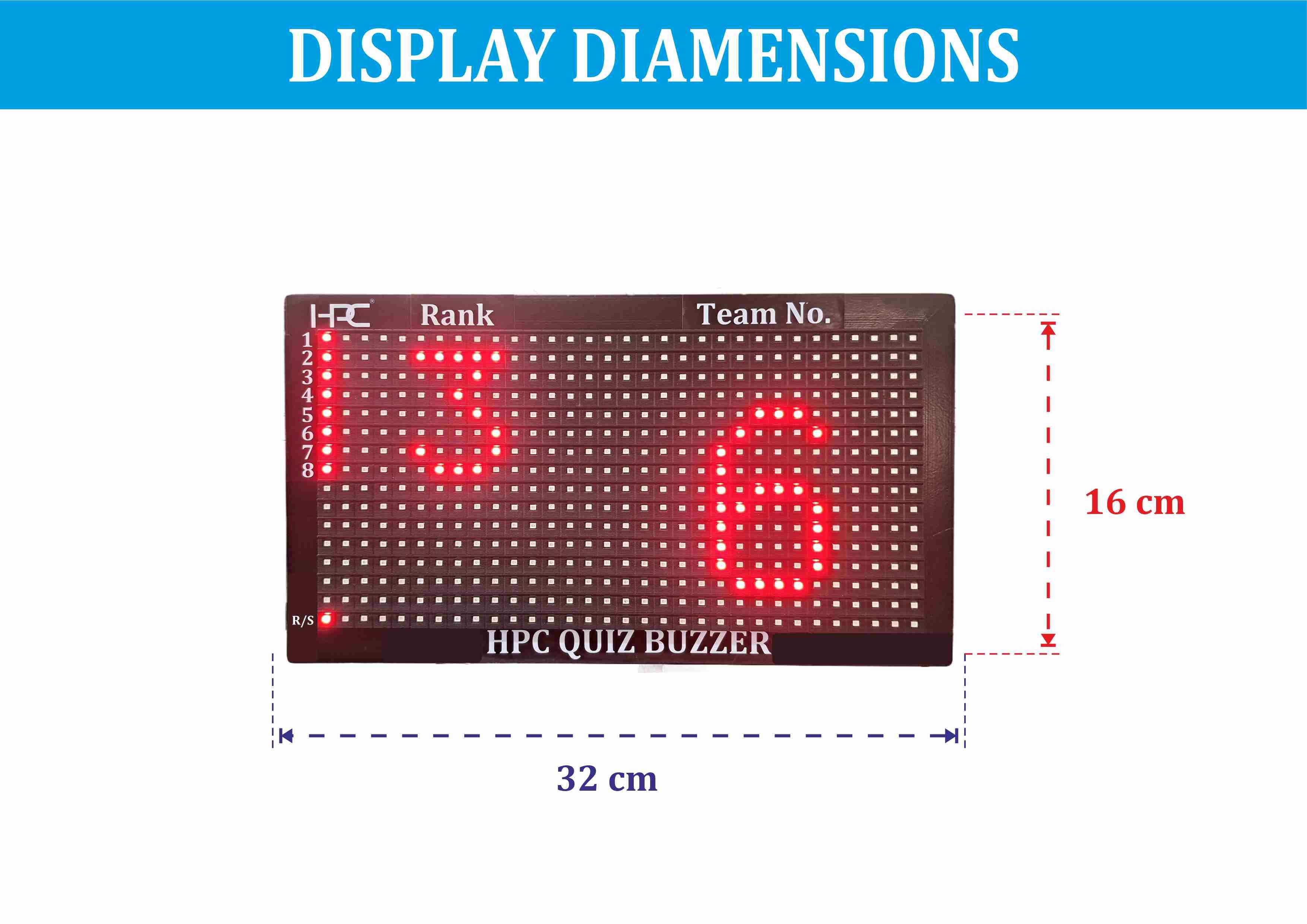 HPC 207- 12 User Wireless Quiz Game Buzzer System with LED Display ...
